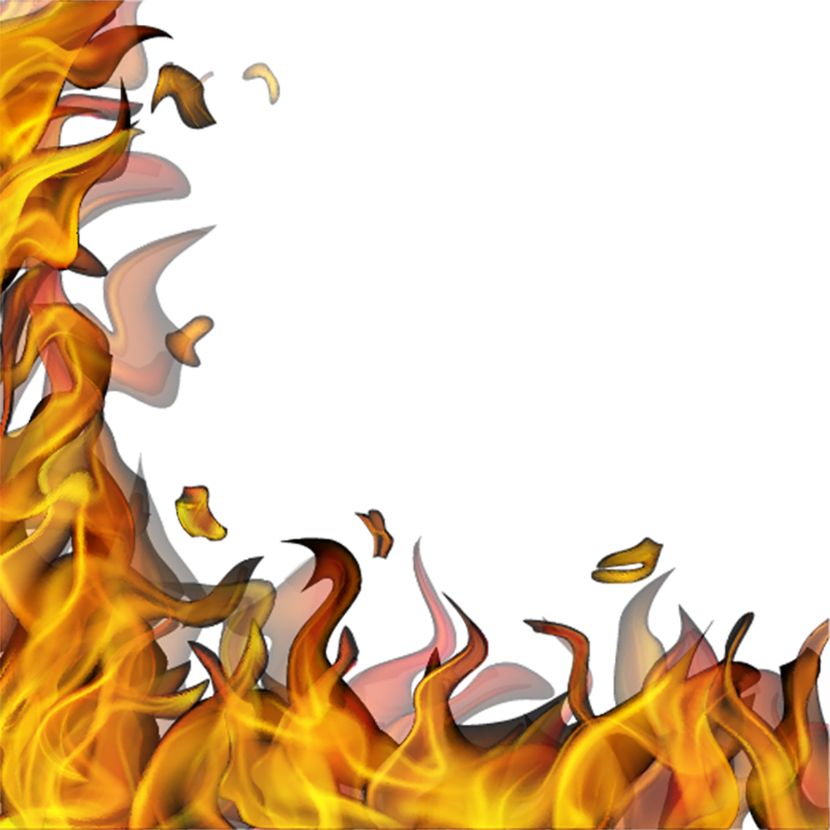 🔥 Fire Flame Left Corner PNG HD Images | CBEditz