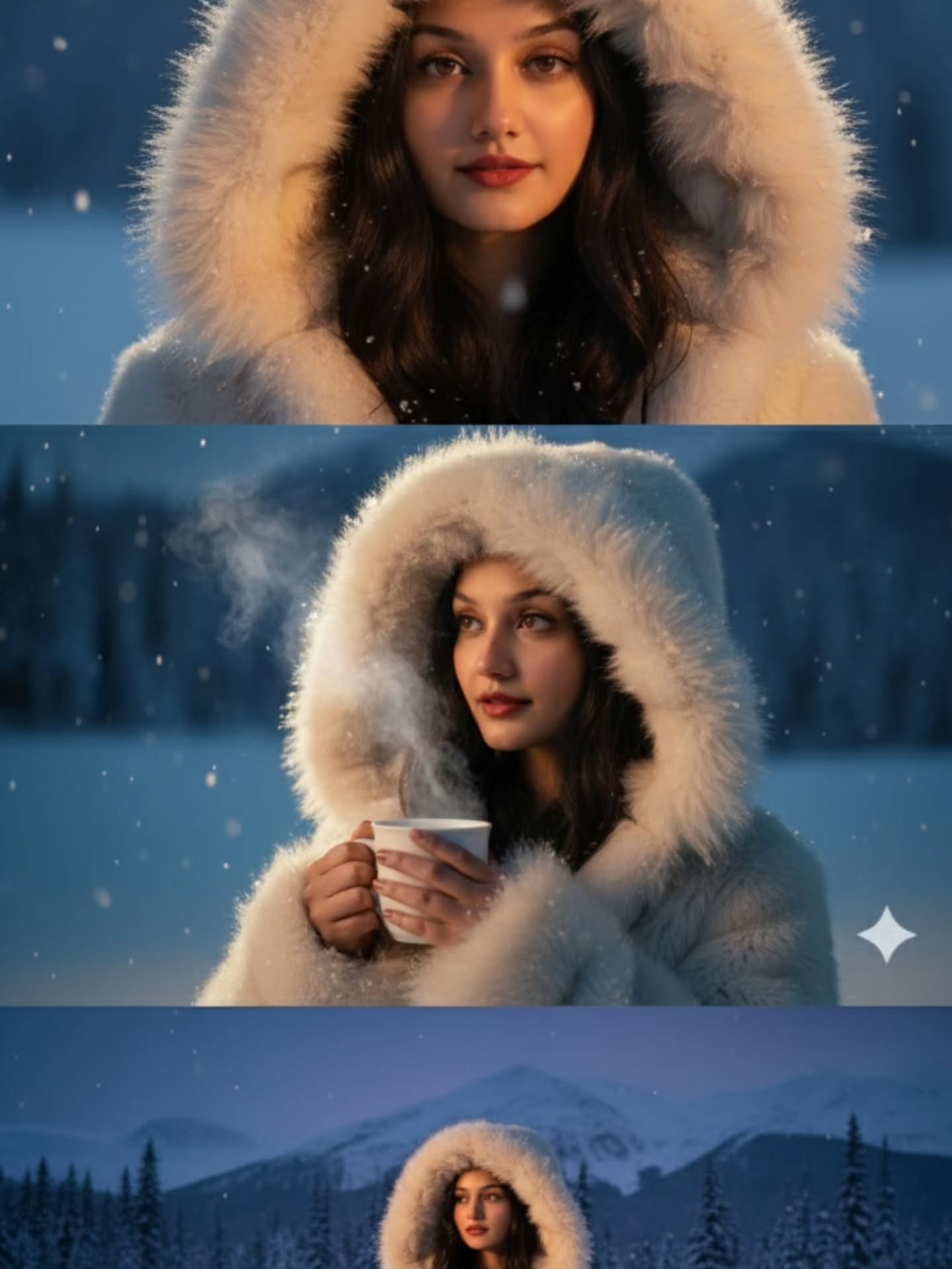 🔥 Gemini Girl Three Layer Winter Ai Photo Editing Prompt | CBEditz