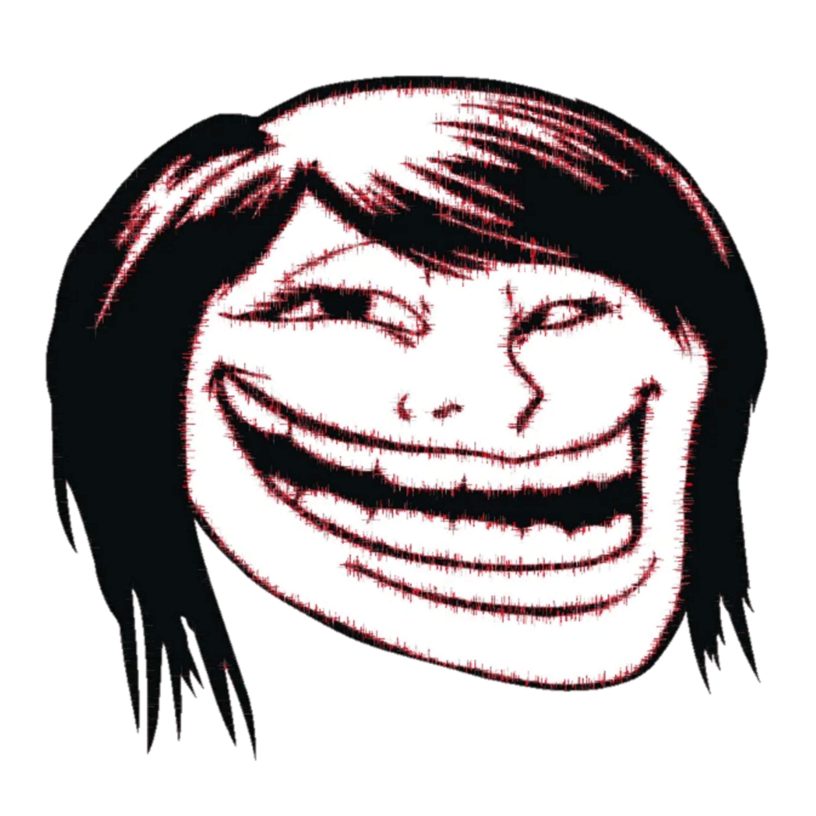 🔥 Girl Troll Face With Long Hair PNG Download | CBEditz