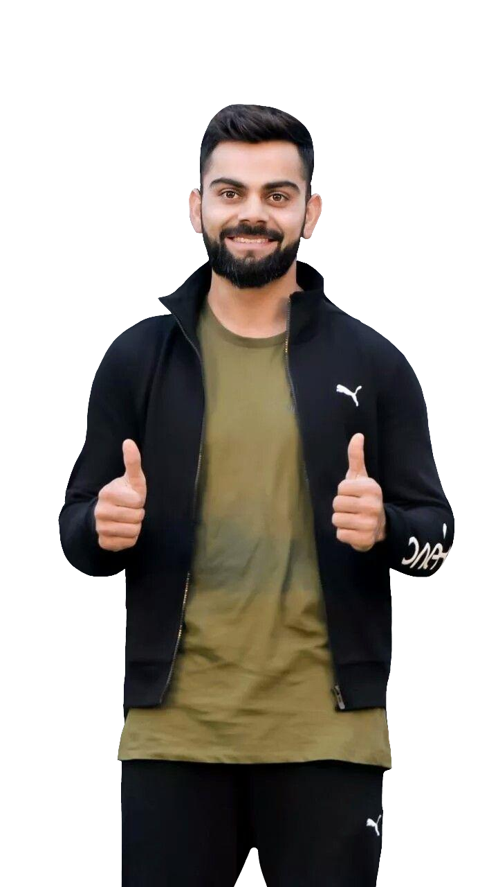 🔥 Virat Kohli With A Beard And Mustache Holding Up His Middle Finger ...