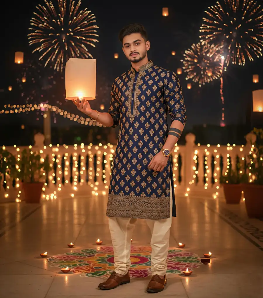 🔥 Gemini Happy Diwali Man Ai Photo Editing Prompt | CBEditz