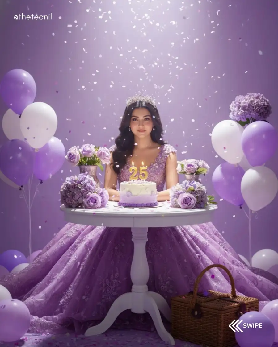 🔥 Gemini Purple Room Happy Birthday Prompts For Girls | CBEditz