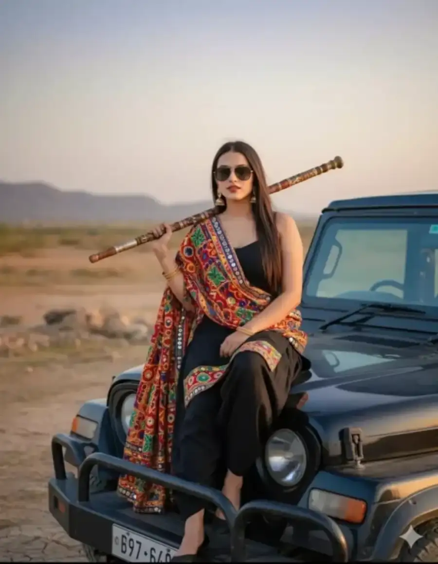 🔥 Gemini Retro Indian Girl With Thar Ai Photo Editing Prompts | CBEditz