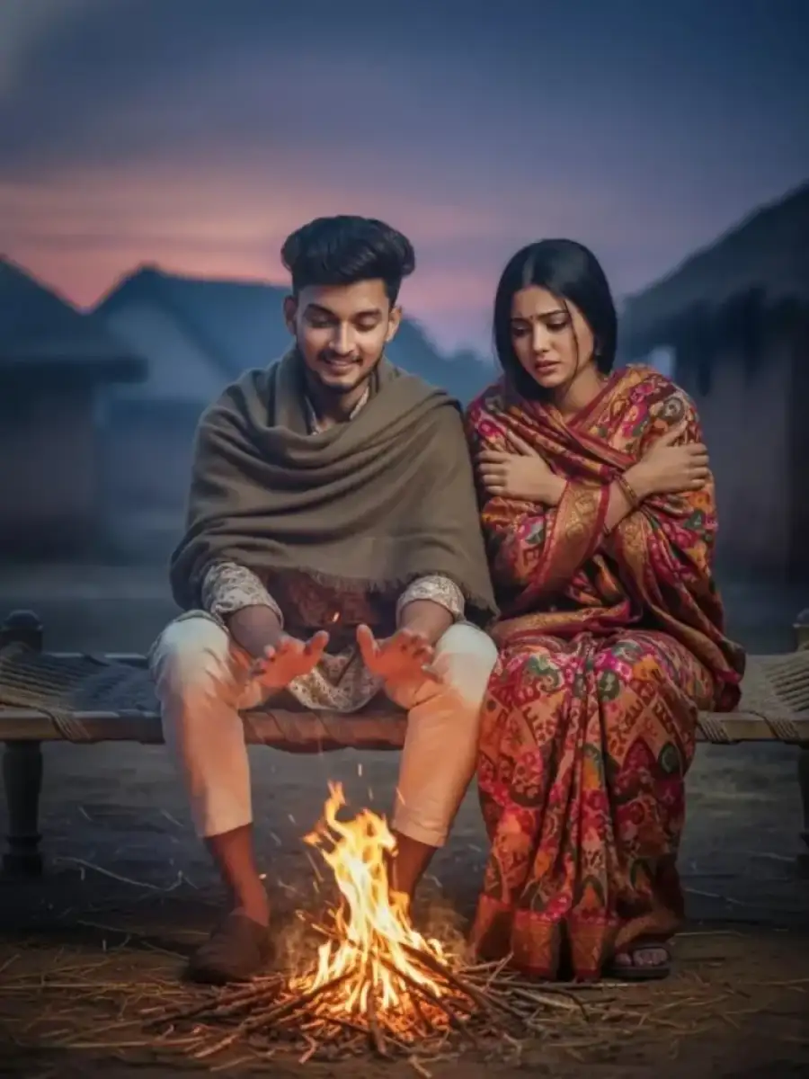 🔥 Gemini Winter Couple With Campfire Ai Photo Editing Prompt | CBEditz
