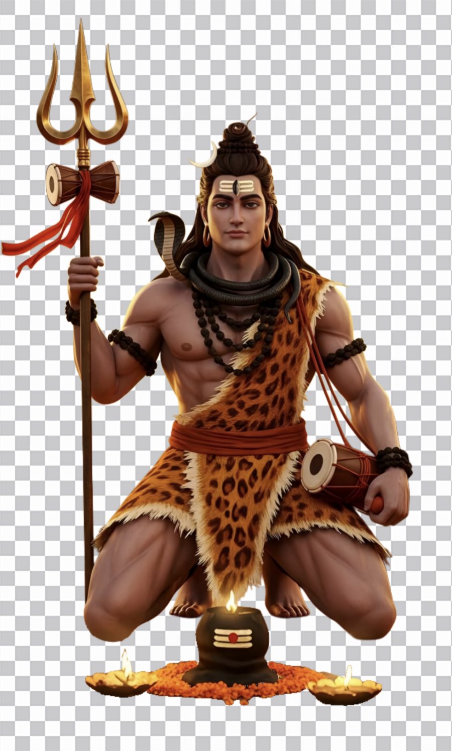 🔥 Mahadev Sitting With Trishu Transparent PNG | CBEditz