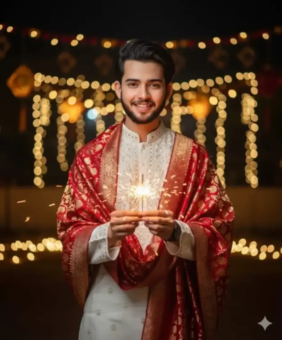 🔥 Man Holding Diya Diwali Ai Photo Editing Prompt For GeminI | CBEditz