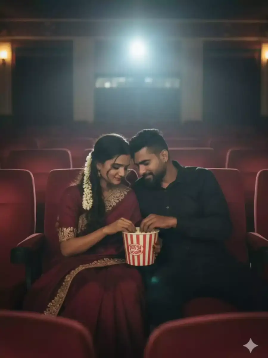 🔥 Vintage Retro Couple In Cinema Hall Ai Photo Editing Prompts | CBEditz